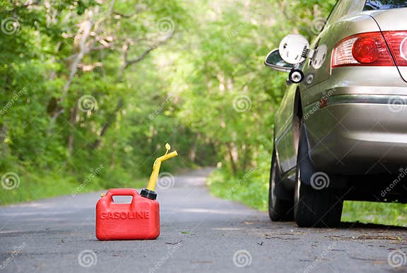 Red Gas Can stock image. Image of concrete, roadside, empty - 739159