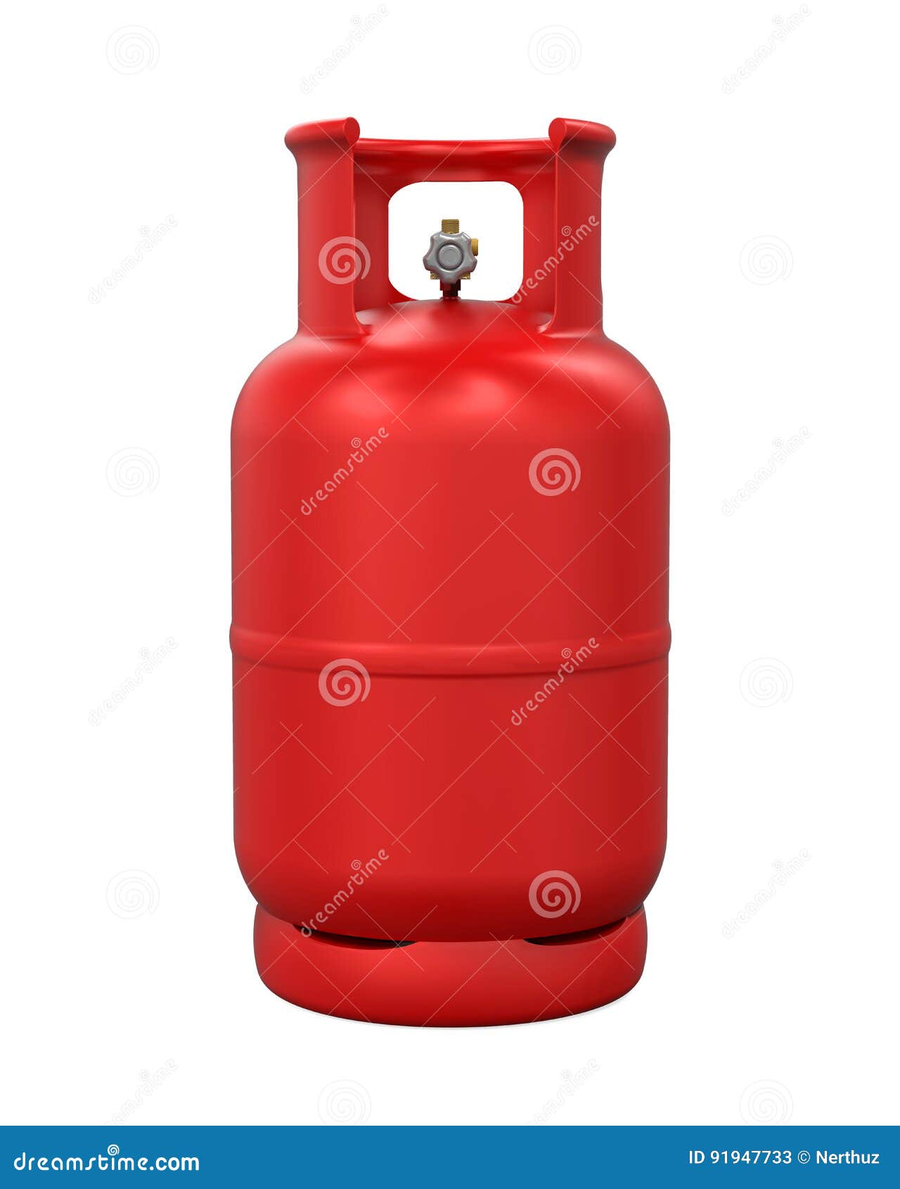 Red Gas Cylinder Isolated stock illustration. Illustration of equipment ...