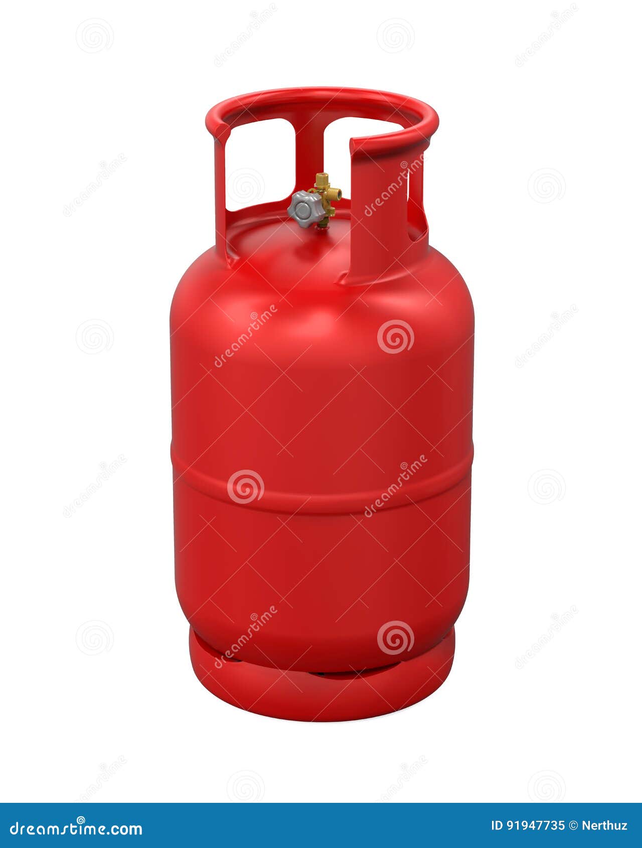 Red Gas Cylinder Isolated stock illustration. Illustration of liquefied ...