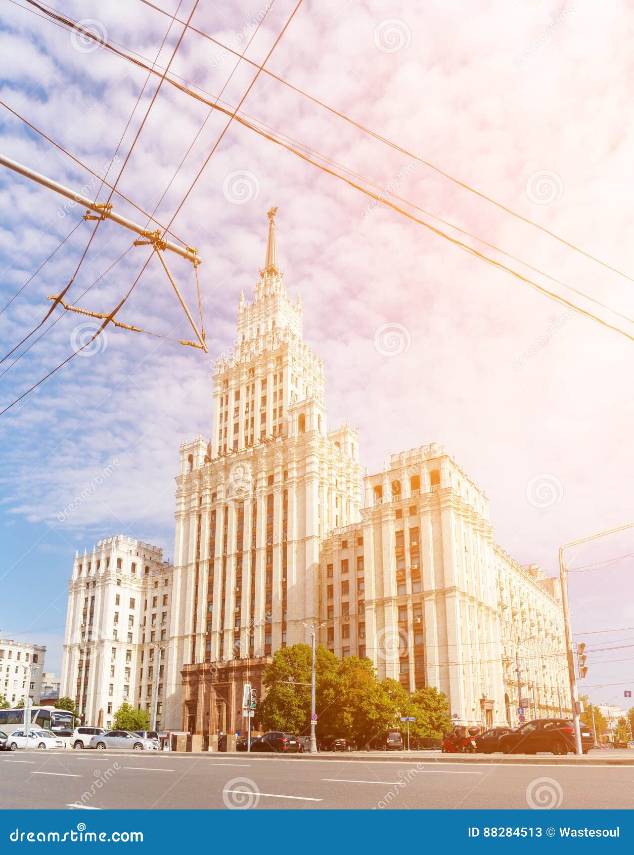 Red Gate Building in Moscow Stock Image - Image of sadovoe, residential ...