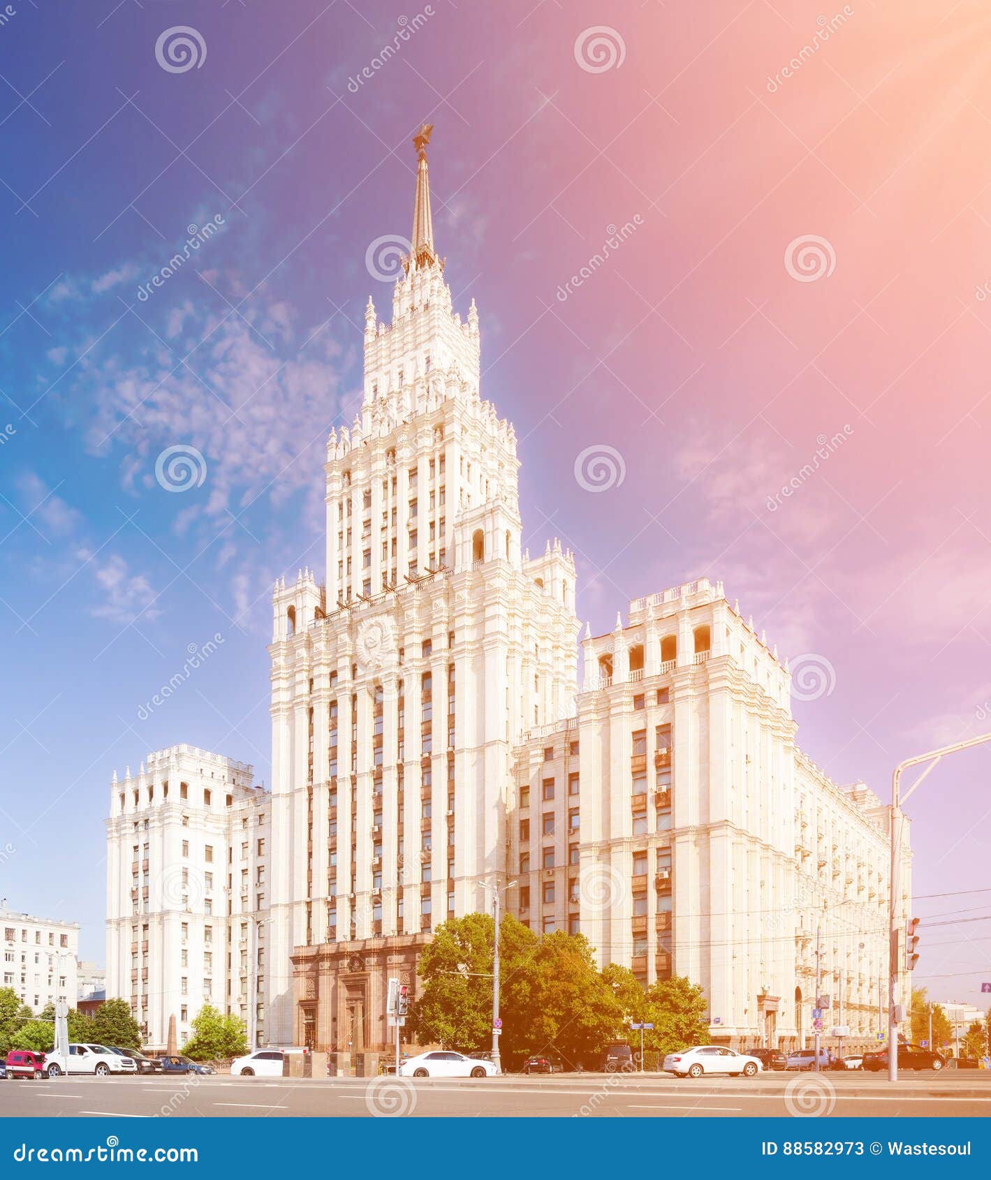 Red Gate Building in Moscow Stock Image - Image of europe, krasnye ...