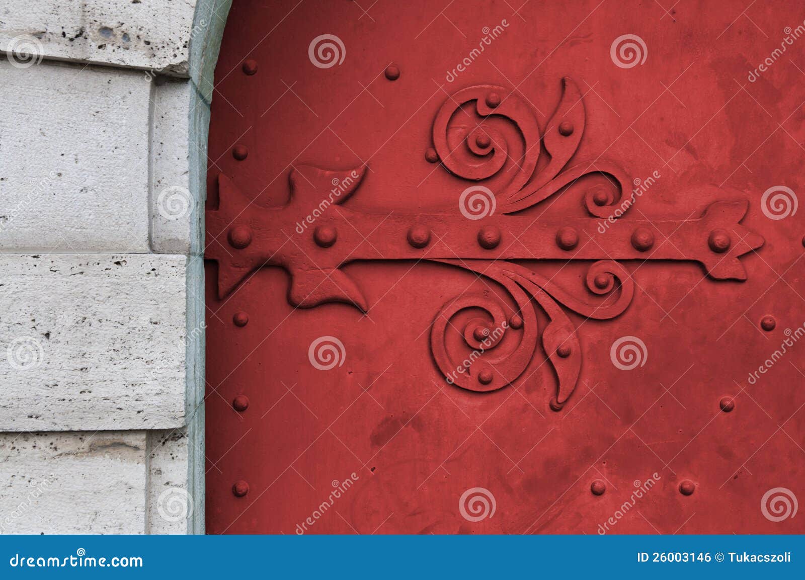 Red gate with pattern stock photo. Image of iron, hungary - 26003146