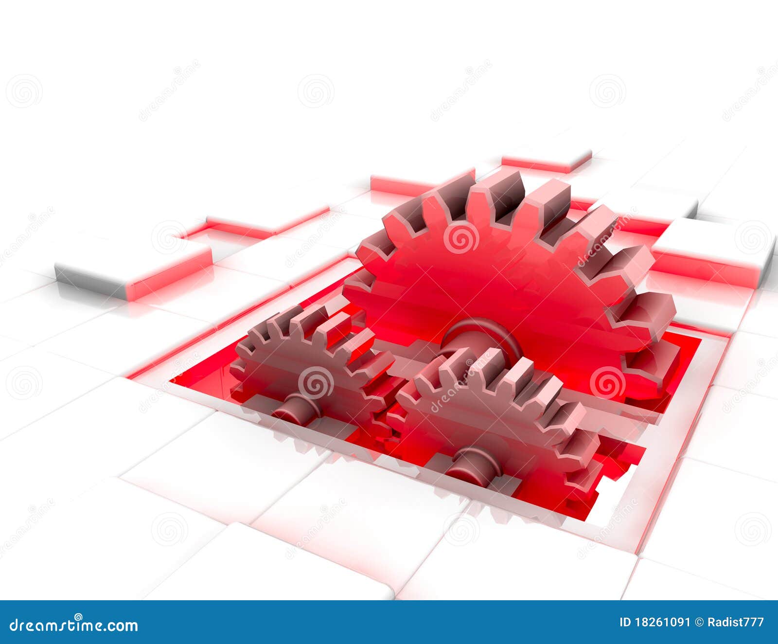 Red gear stock illustration. Illustration of equipment - 18261091