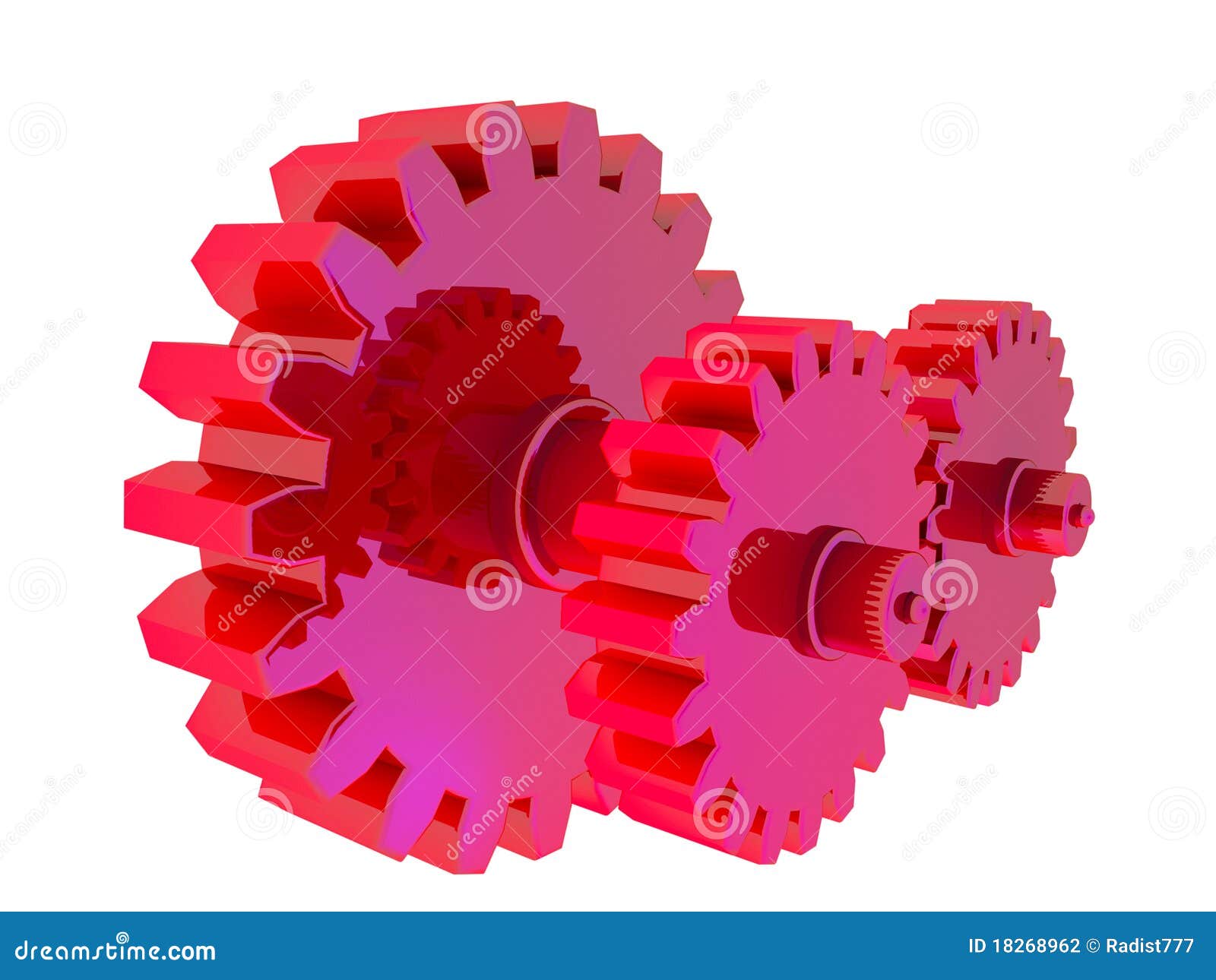 Red gear stock illustration. Illustration of power, working - 18268962