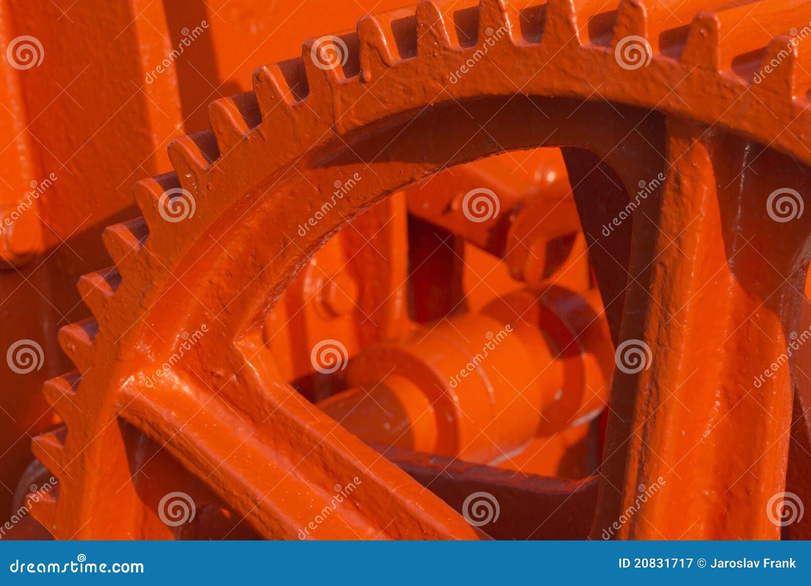 Red gear stock image. Image of enhancement, mechanics - 20831717