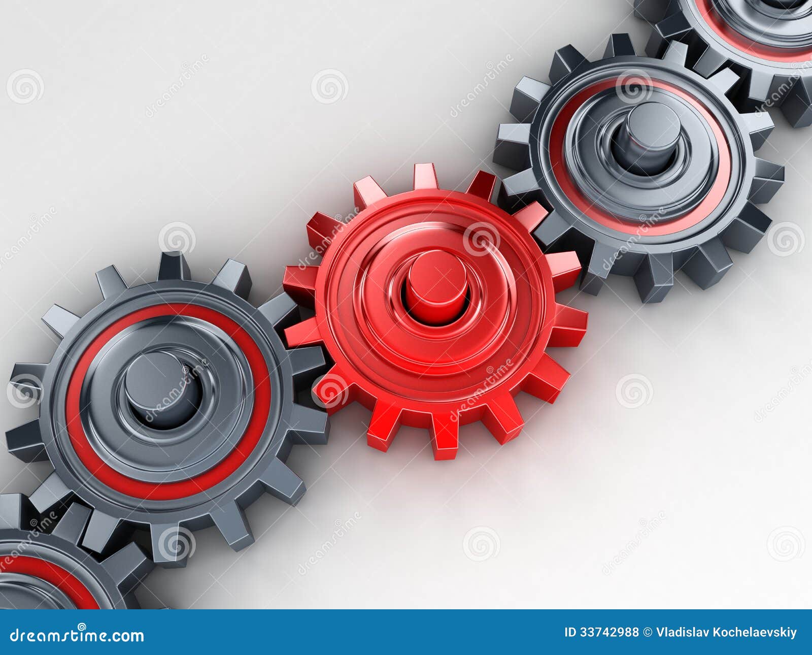 Red gear stock illustration. Illustration of links, gear - 33742988