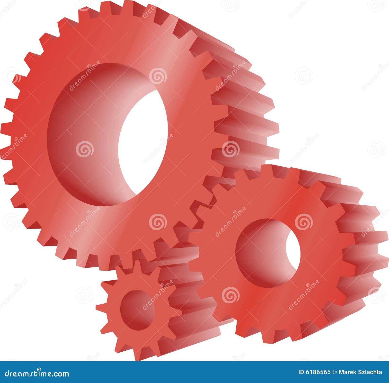 Red gears stock vector. Illustration of gears, clockwork - 6186565