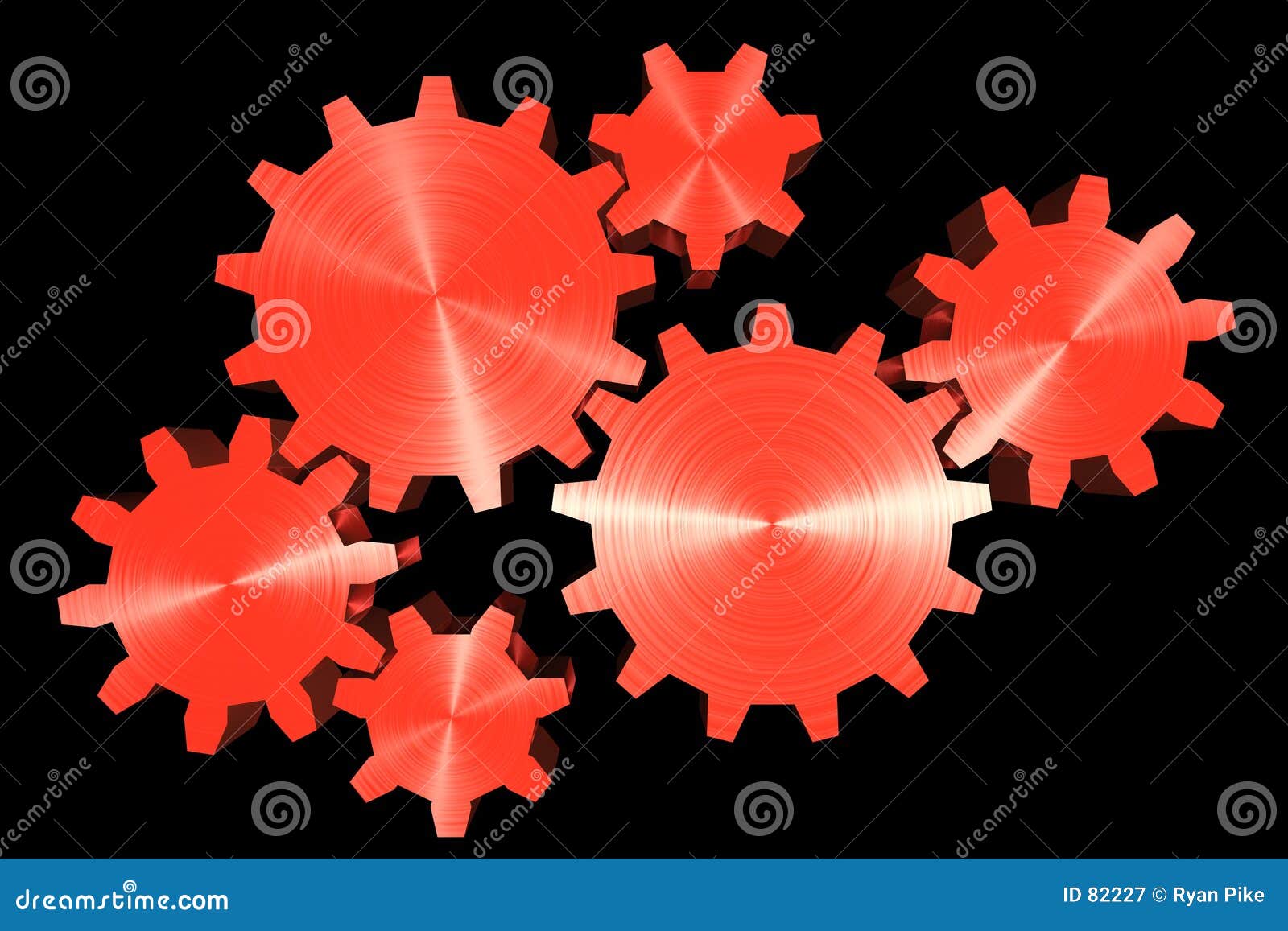 Red gears stock illustration. Illustration of clockwork - 82227