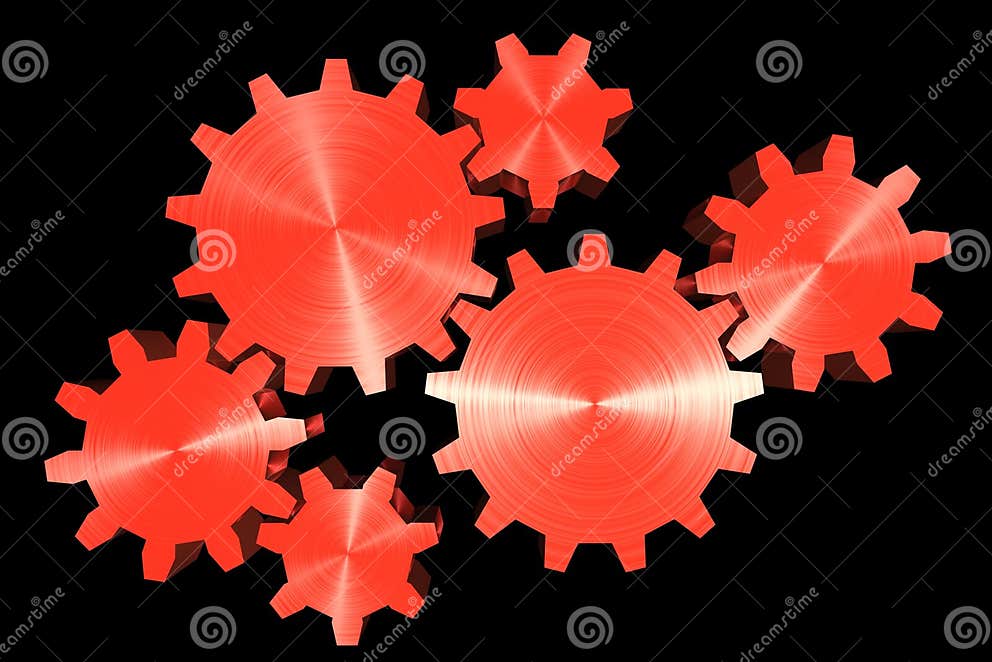 Red gears stock illustration. Illustration of clockwork - 82227