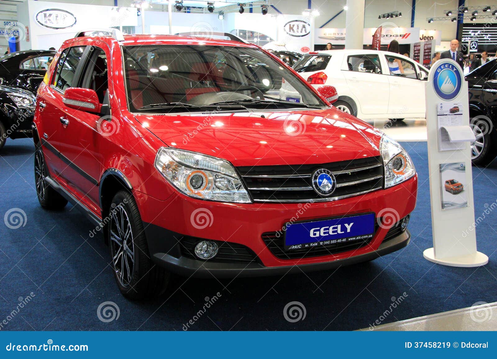 Red Geely MK Cross editorial stock image. Image of automobile - 37458219