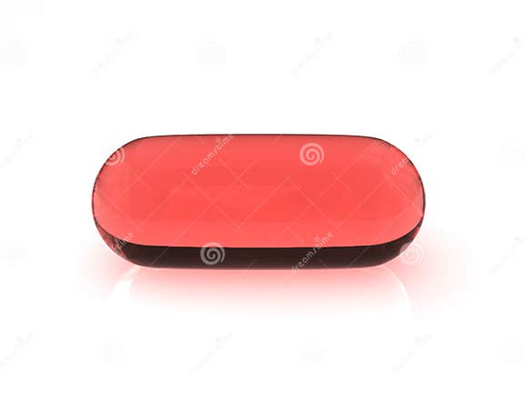 Red gel capsule stock illustration. Illustration of pharmaceutical ...