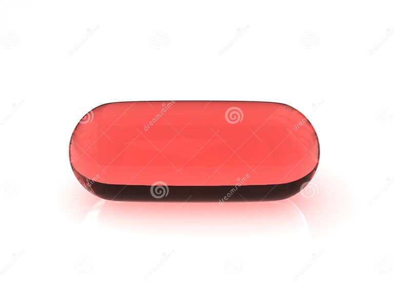 Red gel capsule stock illustration. Illustration of pharmaceutical ...