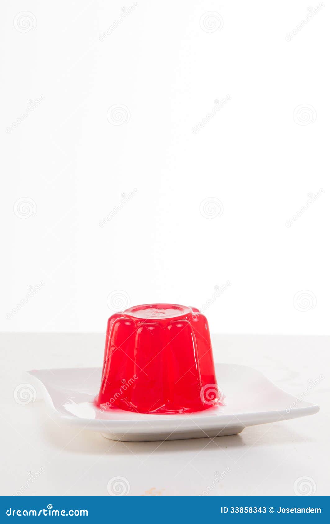 Red Gelatin in White Background Stock Image - Image of soft, gourmet ...