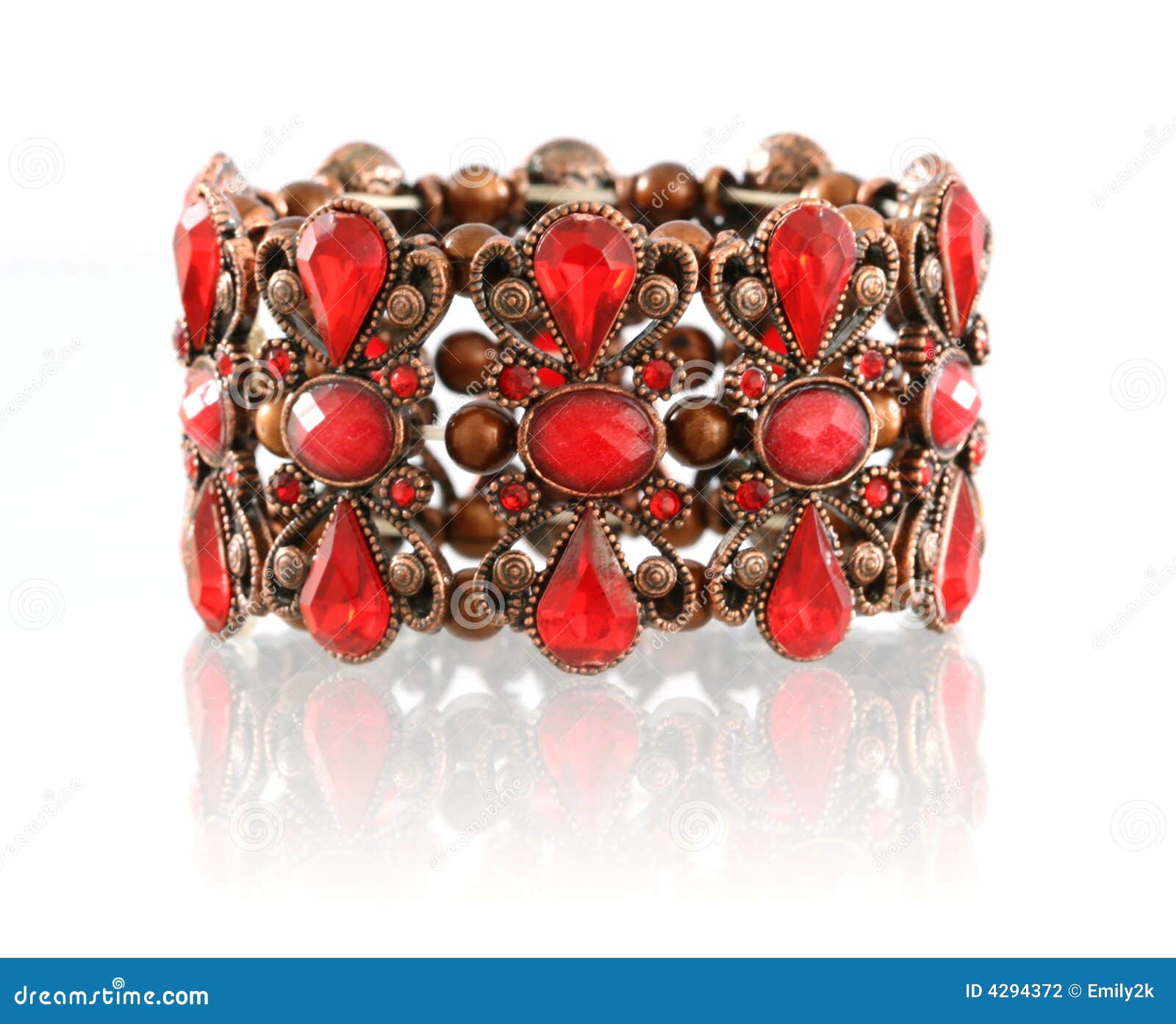 Red gemstone bracelet stock photo. Image of jewelry, crystal - 4294372