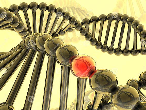 Red gene in DNA stock illustration. Illustration of medicine - 7963067