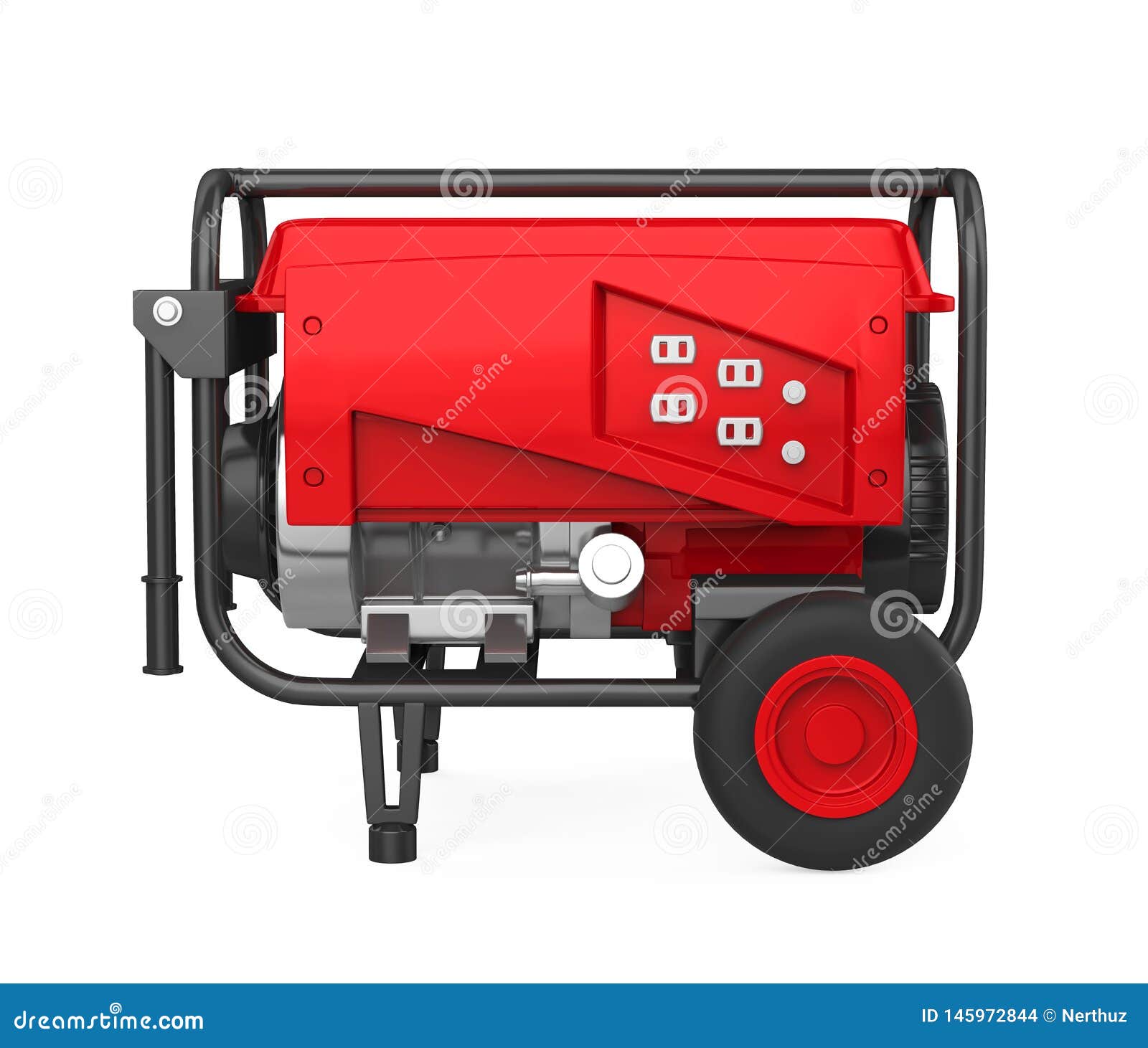 Red Generator Isolated stock illustration. Illustration of tool - 145972844