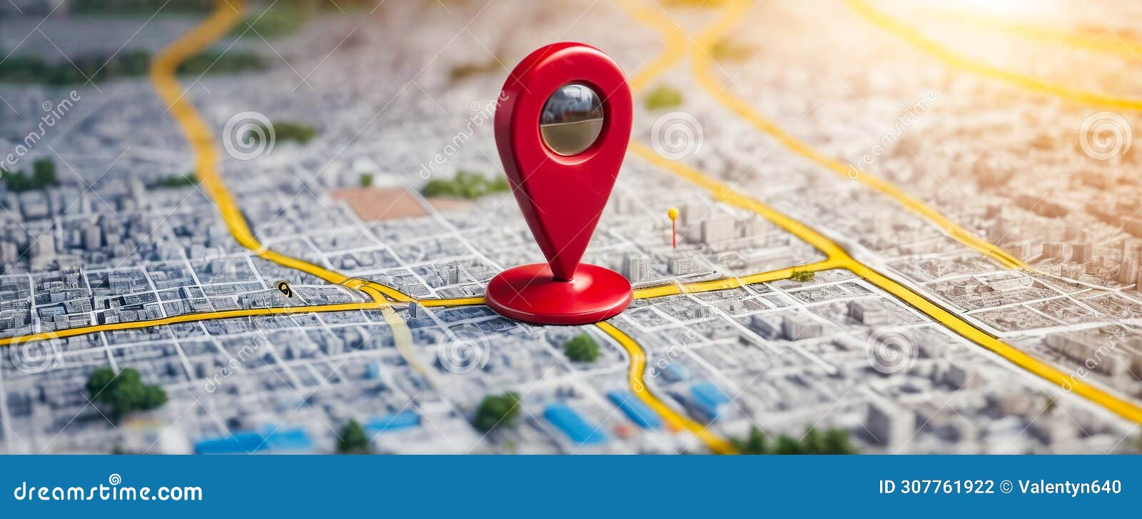 Red Geo Marker is on Top of Map Showing the Location of Object or Place ...