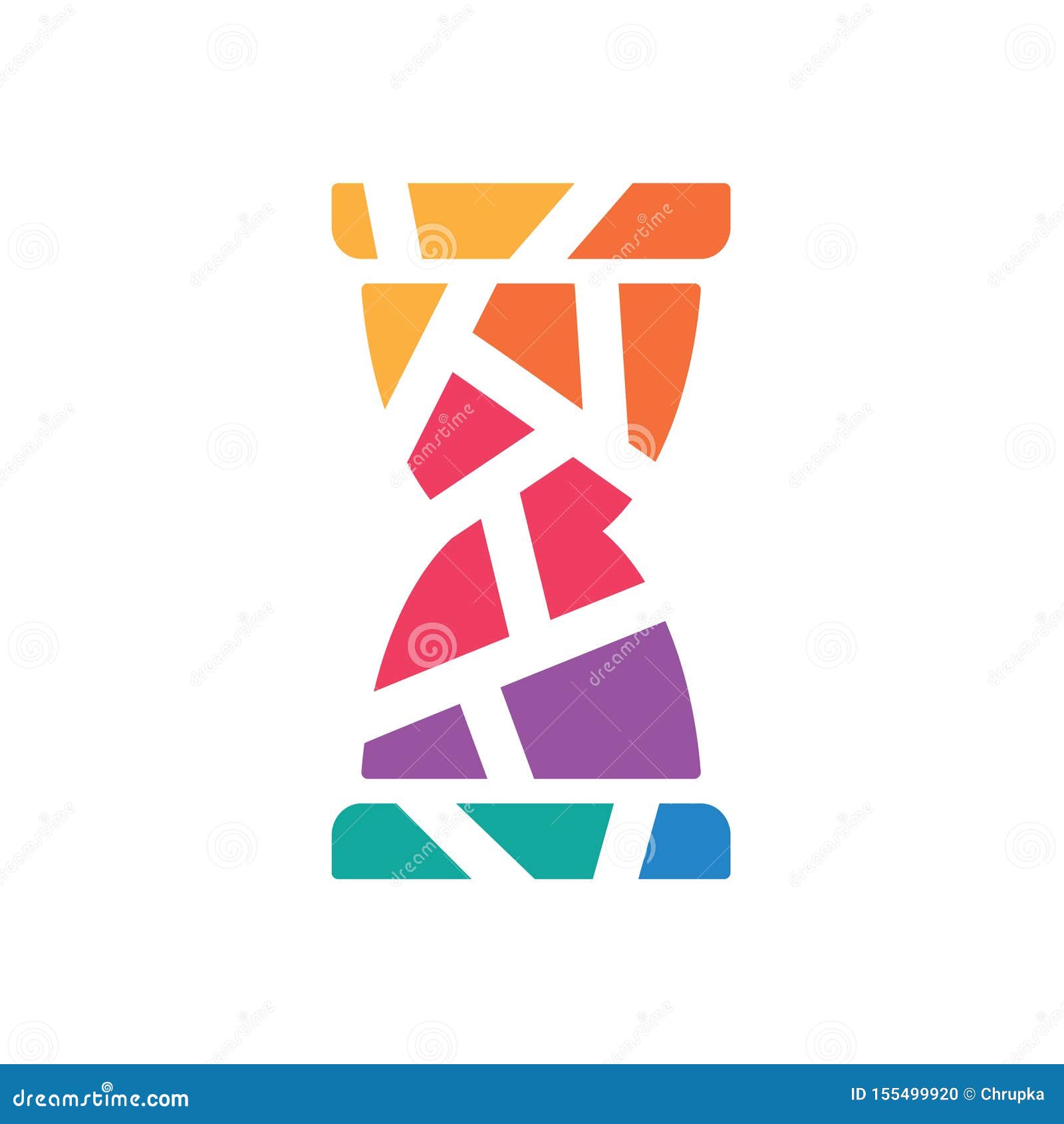 Red Geometric Hourglass Icon Stock Vector - Illustration of symbol ...