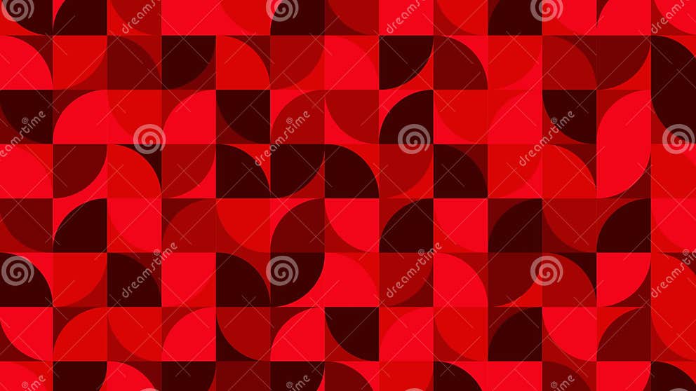 Red Geometric Pattern, Seamless Wallpaper Stock Illustration ...