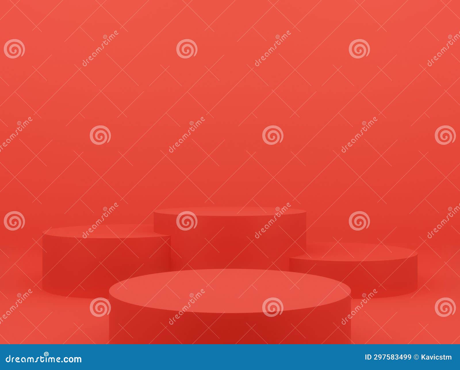 Red Geometric Podium. Red Background Stock Illustration - Illustration ...