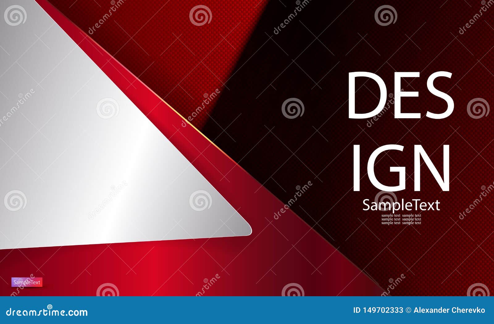 Red Geometric Textural Background with White Corner, Frame. Stock ...