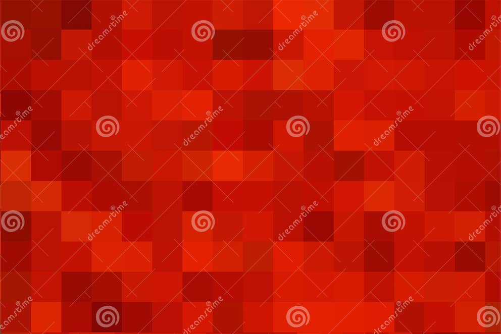 Red Geometric Texture from Squares. Vector Background of Square Red ...