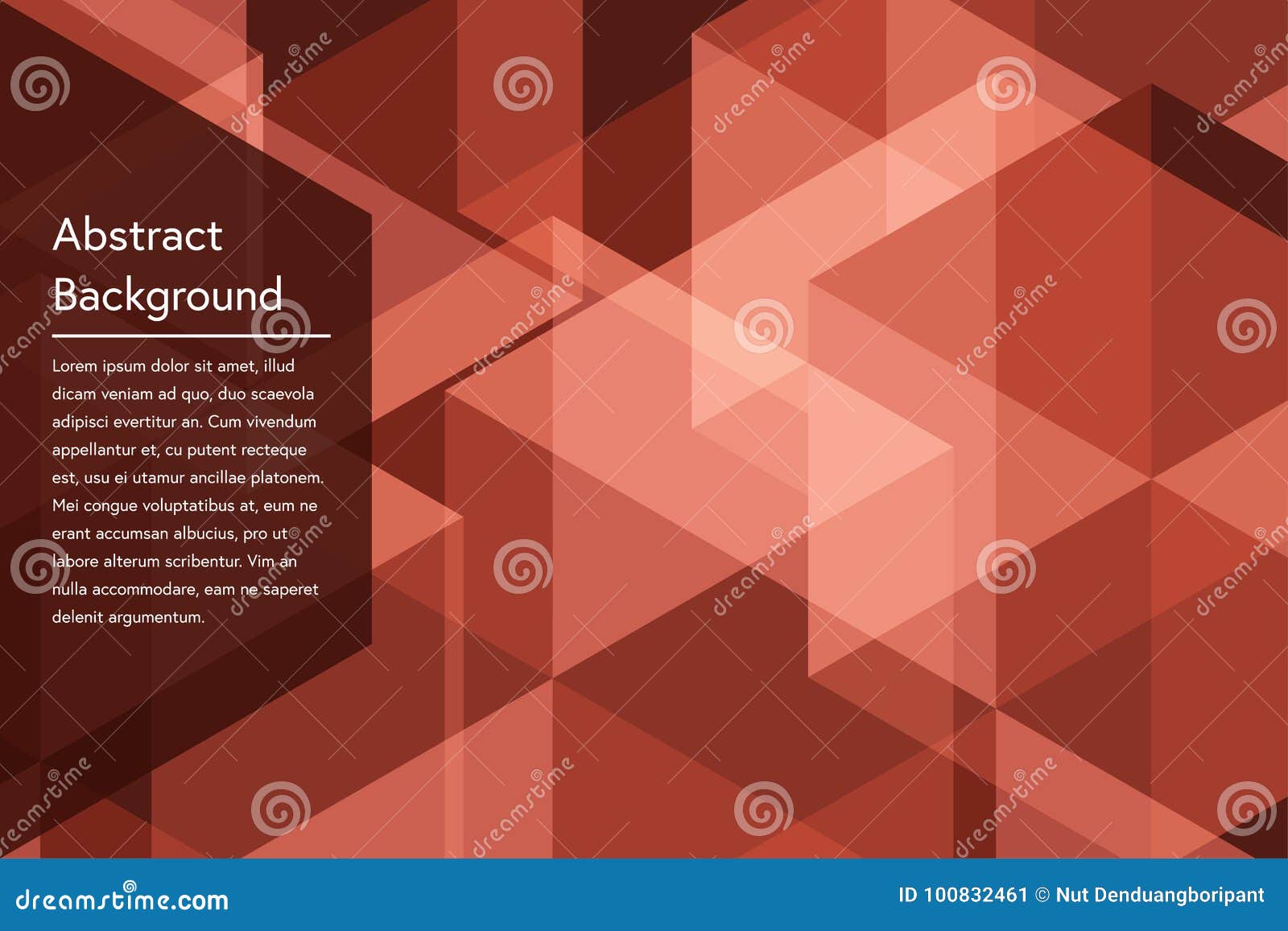 Red Geometry Abstract Background Stock Vector - Illustration of text ...