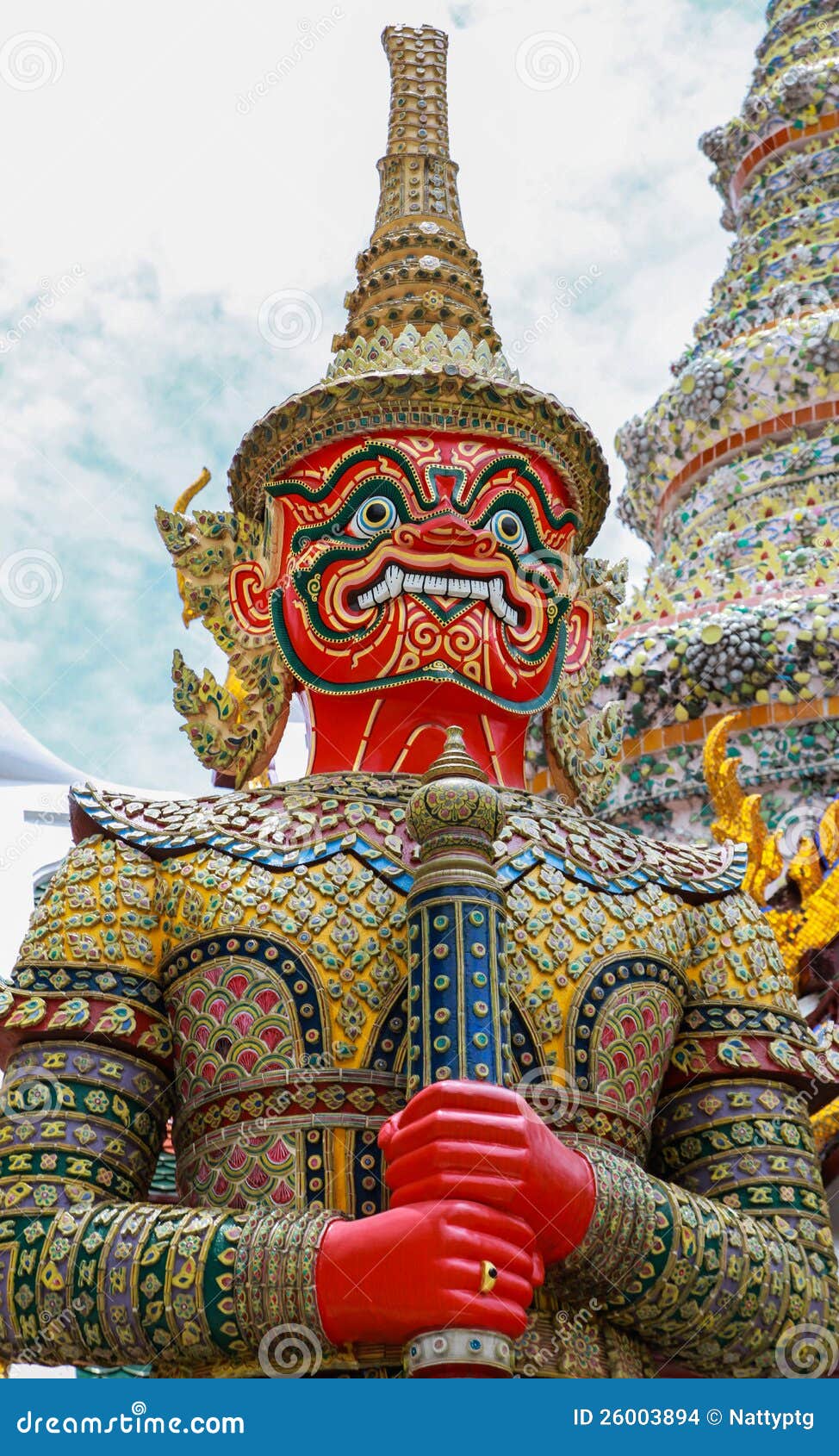 Red giant guardian stock photo. Image of demon, face - 26003894