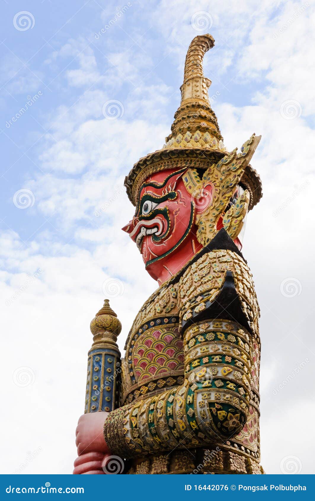 Red giant Statue stock photo. Image of holy, detail, believe - 16442076