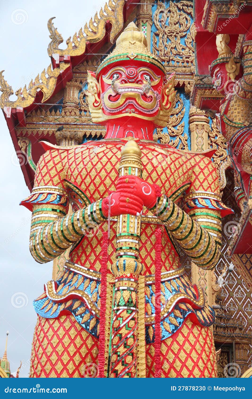 Red Giant Statue. stock photo. Image of east, danger - 27878230