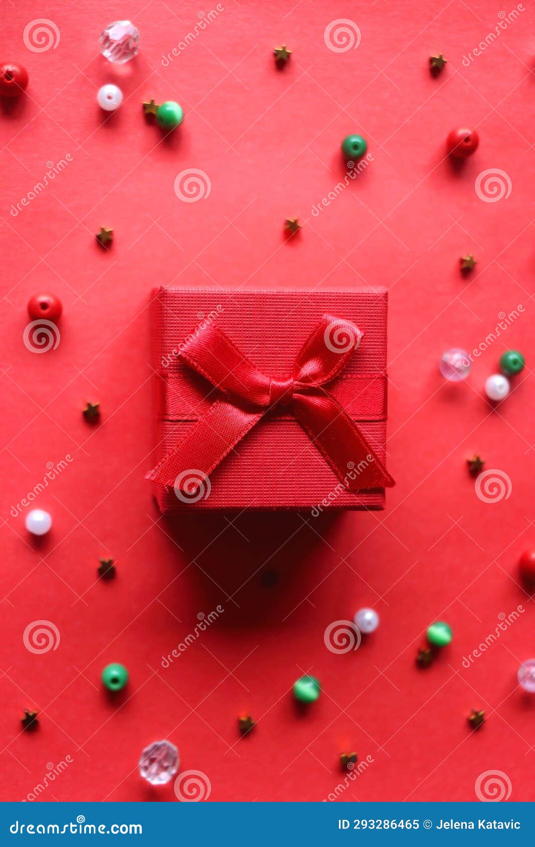Red Gift on Red Background stock image. Image of star - 293286465