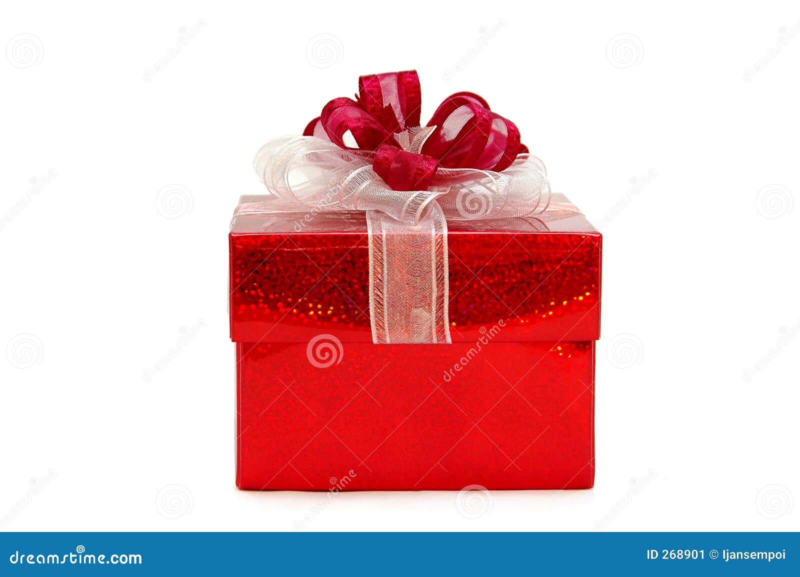 A red gift box stock image. Image of celebration, present - 268901
