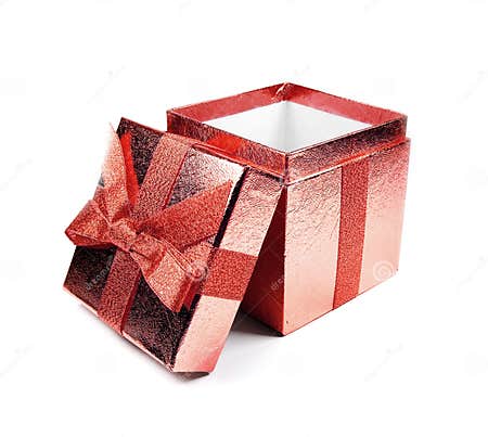 Red gift box stock image. Image of holiday, gift, cardboard - 3508329
