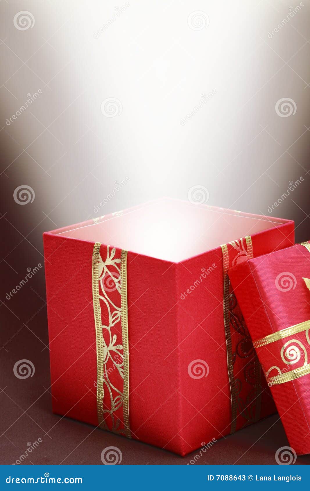 Red gift box stock image. Image of light, holiday, present - 7088643