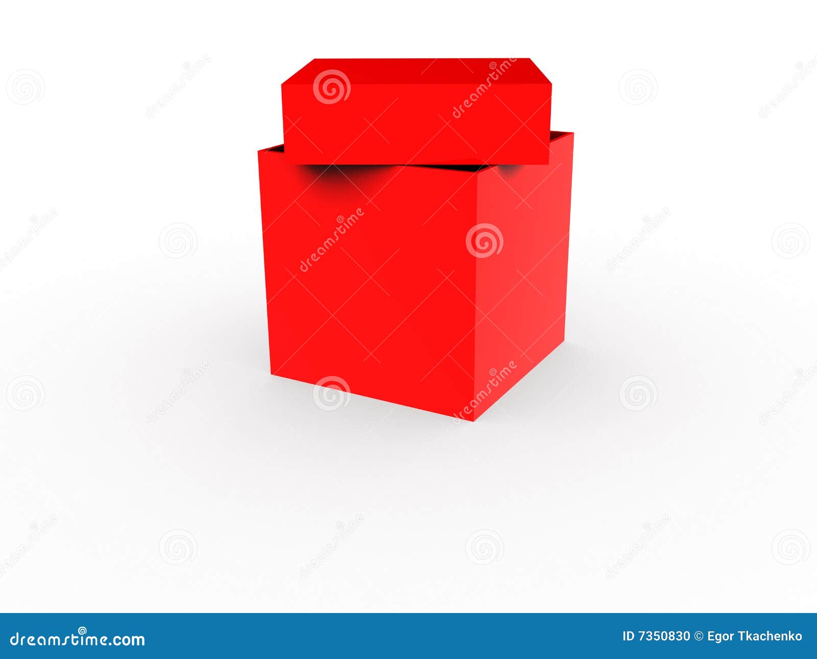 Red gift box. stock illustration. Illustration of ornament - 7350830