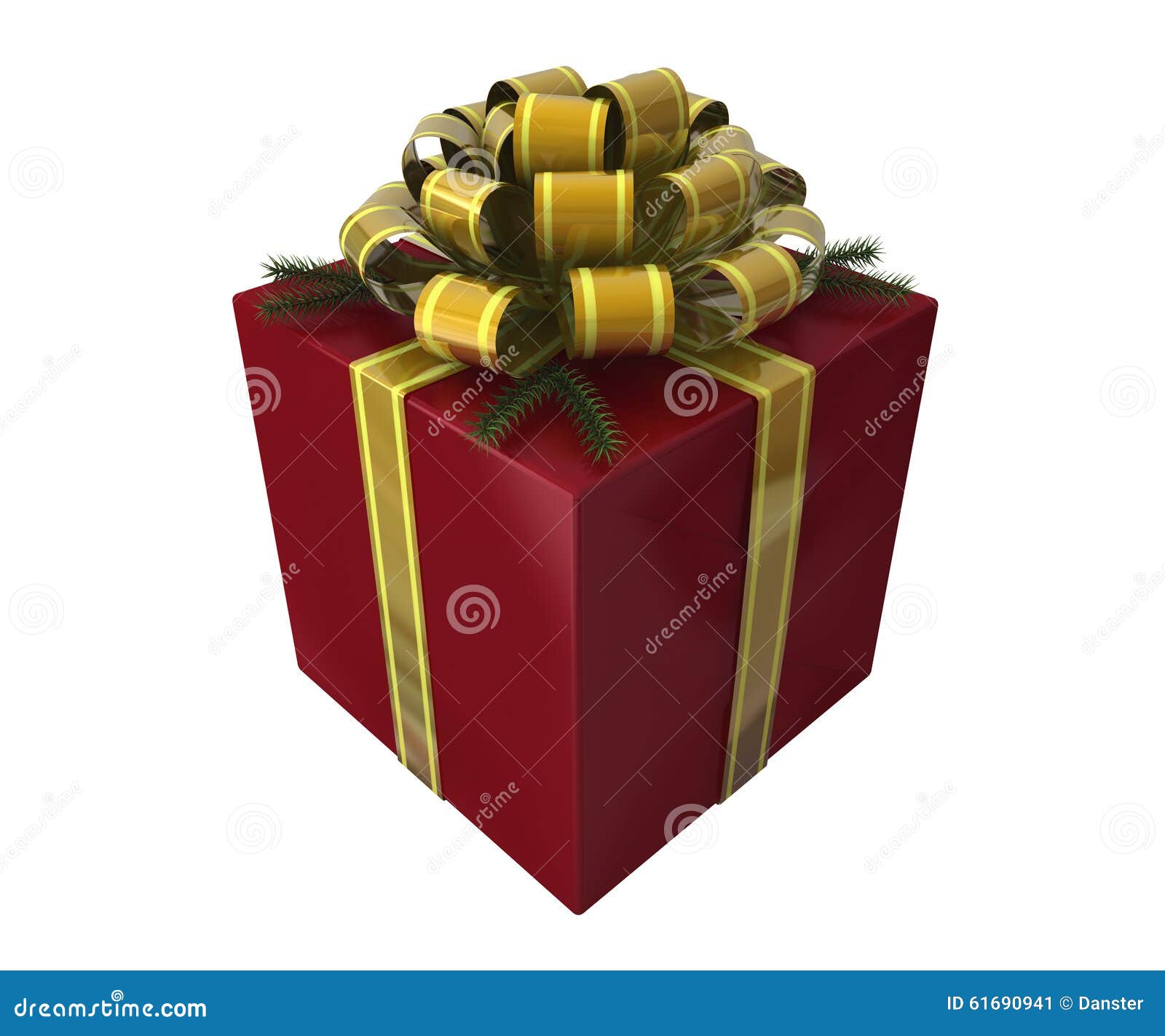 Red gift box stock illustration. Illustration of golden - 61690941