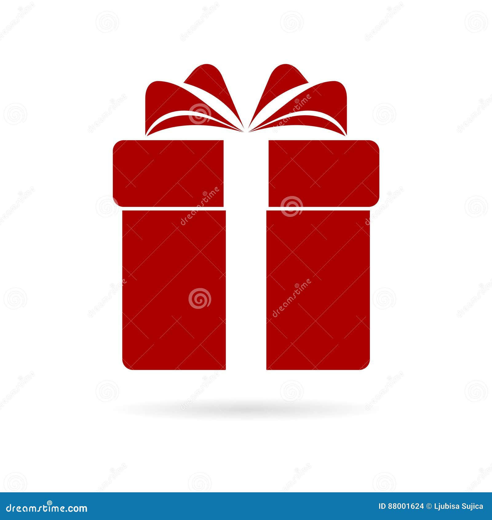 Red Gift box icon stock illustration. Illustration of abstract - 88001624