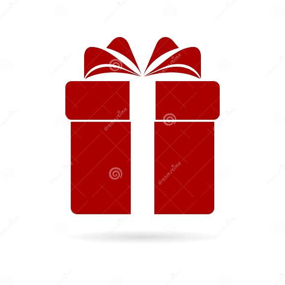 Red Gift box icon stock illustration. Illustration of abstract - 88001624