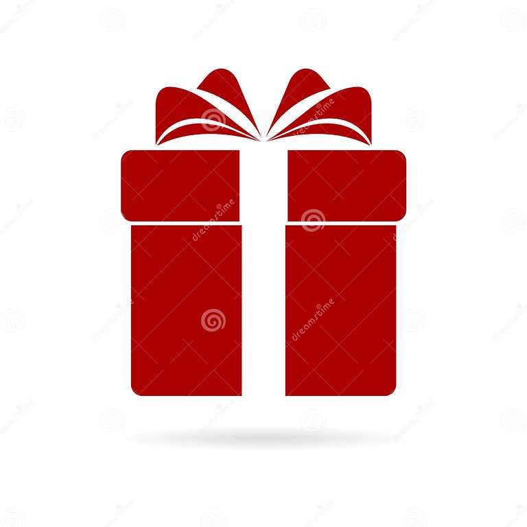 Red Gift box icon stock illustration. Illustration of abstract - 88001624