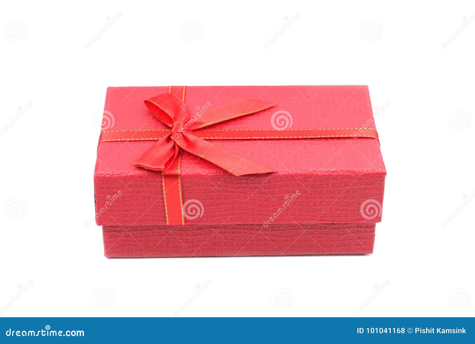 Red Gift Box Isolated on White Background Stock Photo - Image of ...