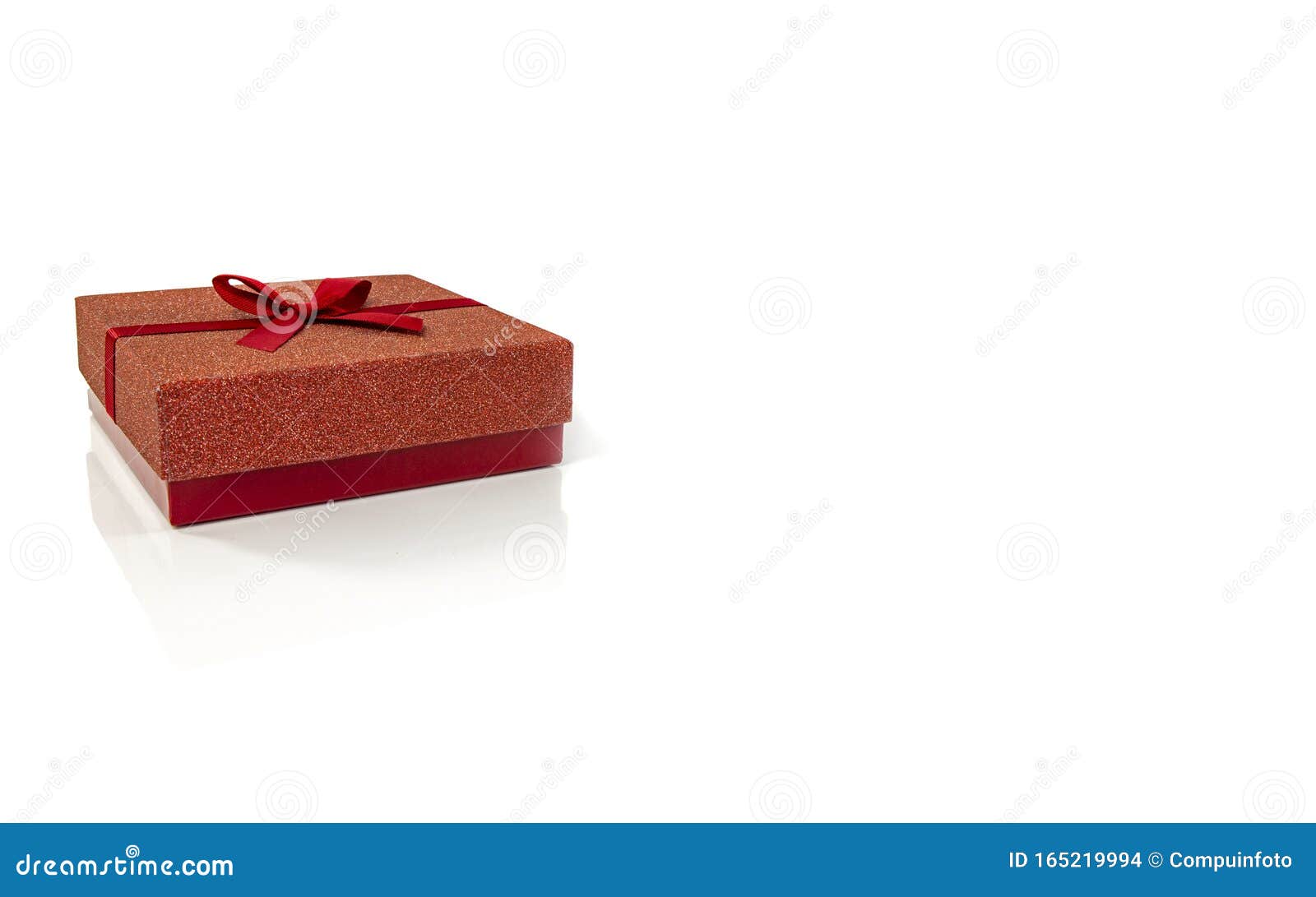 Red Gift Box Isolated on White Stock Photo - Image of birthday, love ...