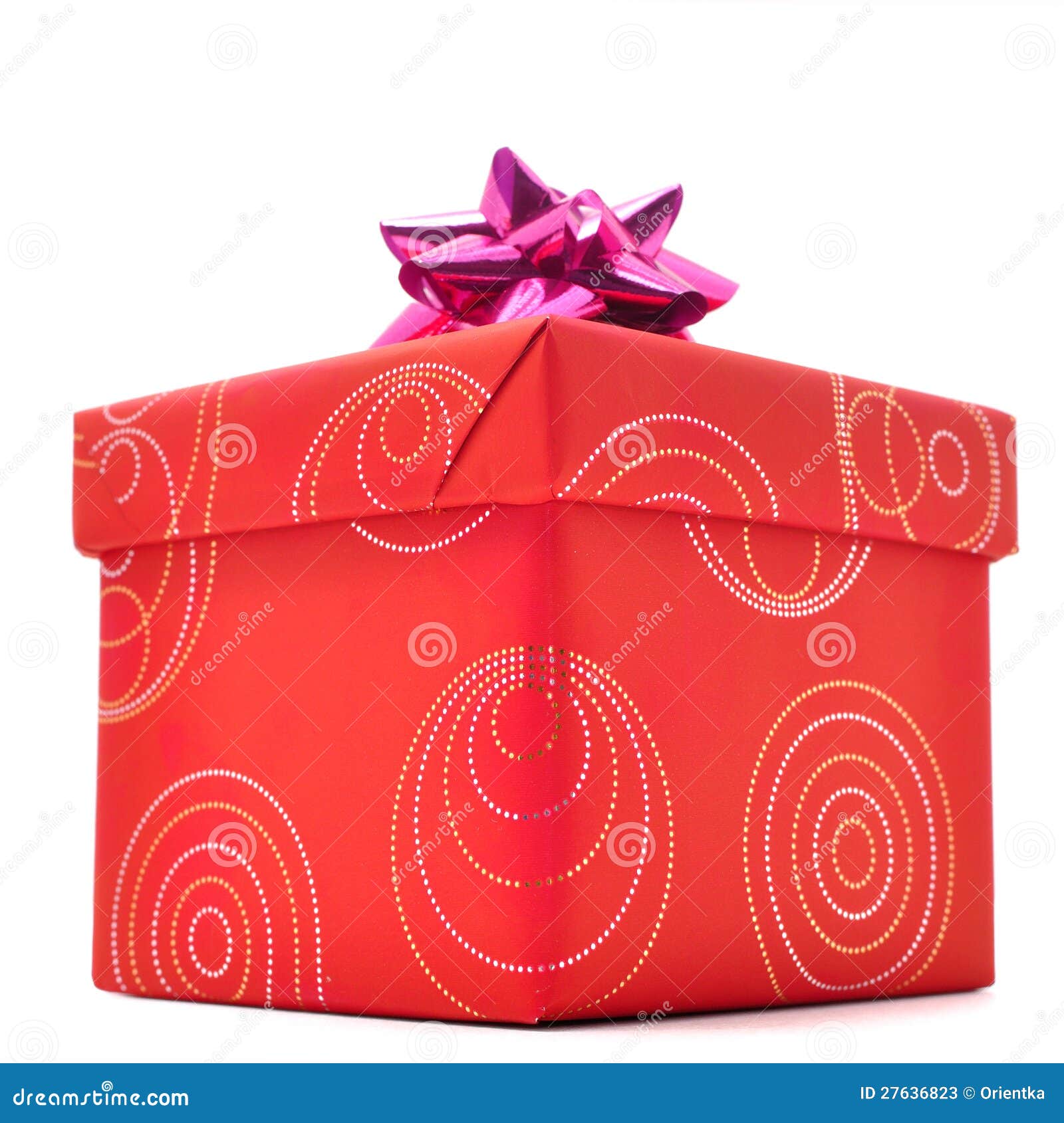 Red Gift Box with Lid on White Background Stock Image - Image of card ...
