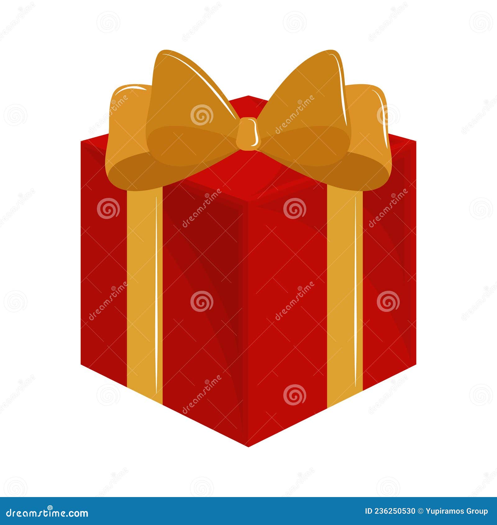 Red gift box stock vector. Illustration of wrap, package - 236250530