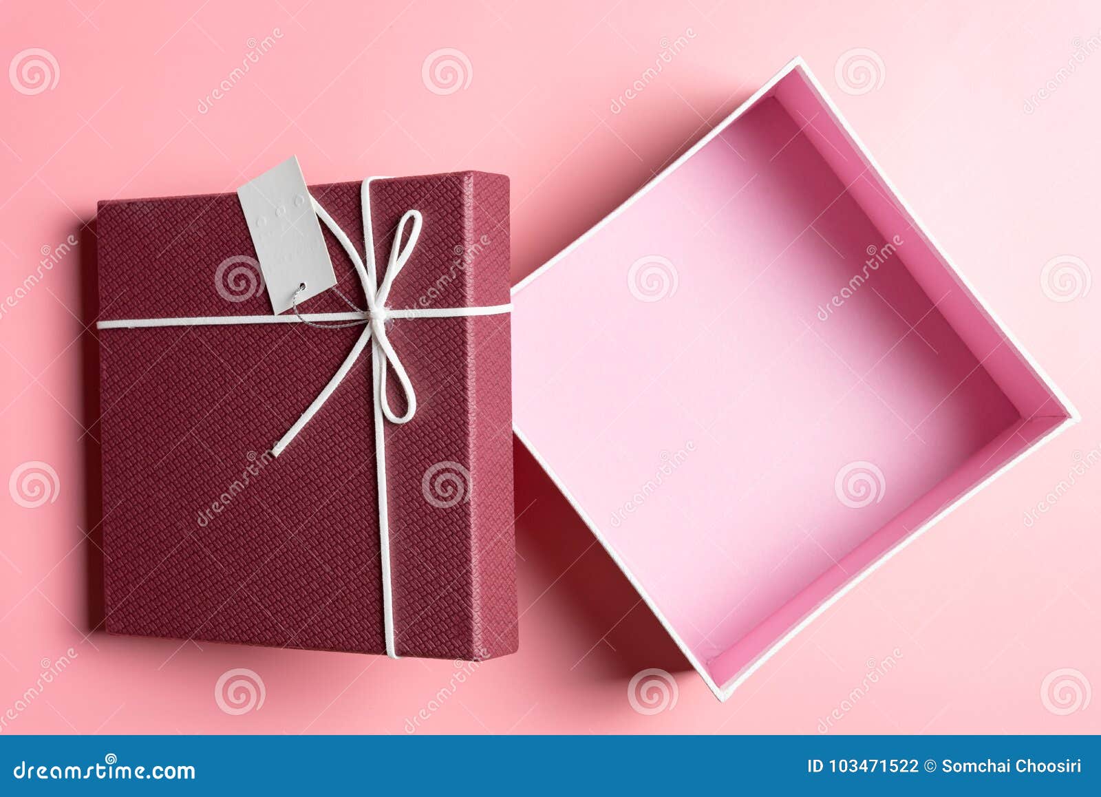 Red Gift Box, Ribbon Bundle Stock Photo - Image of open, event: 103471522