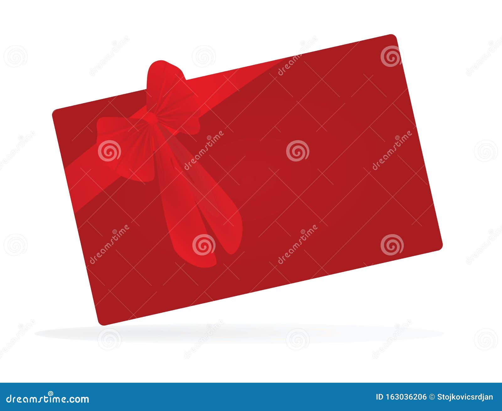 Red gift card stock vector. Illustration of decoration - 163036206
