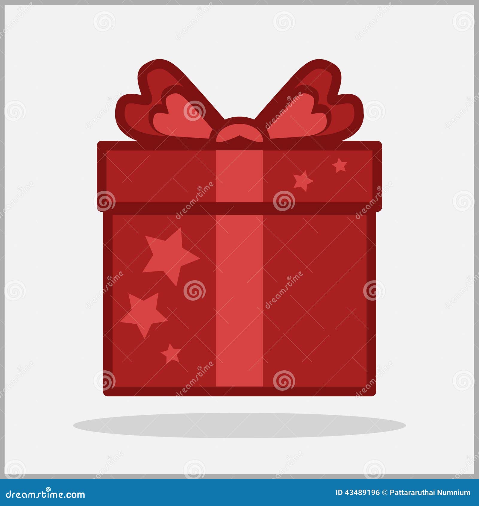 Red Gift icon stock vector. Illustration of isolated - 43489196