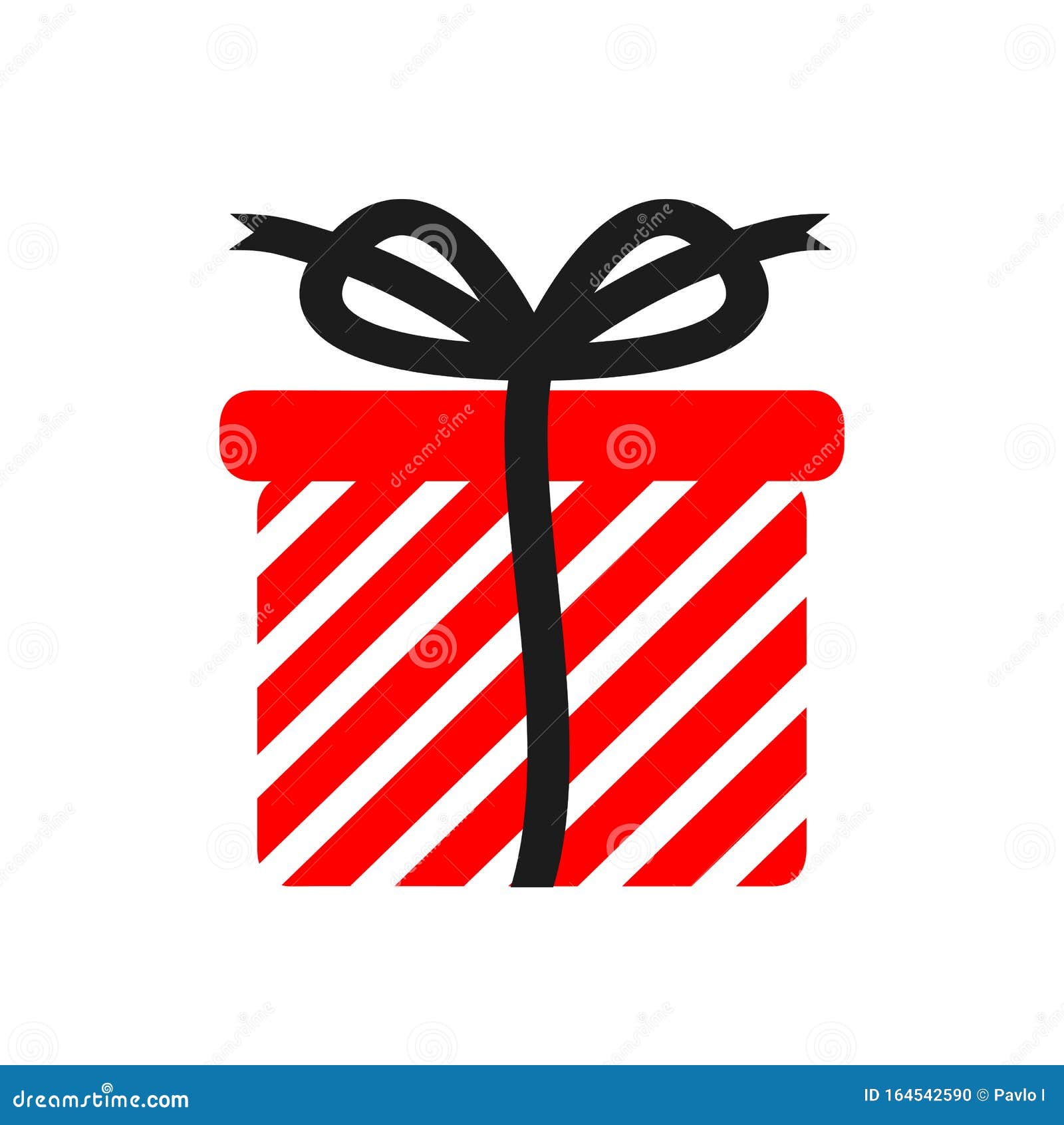 Red Gift Icon Sign - Vector Stock Vector - Illustration of flat ...