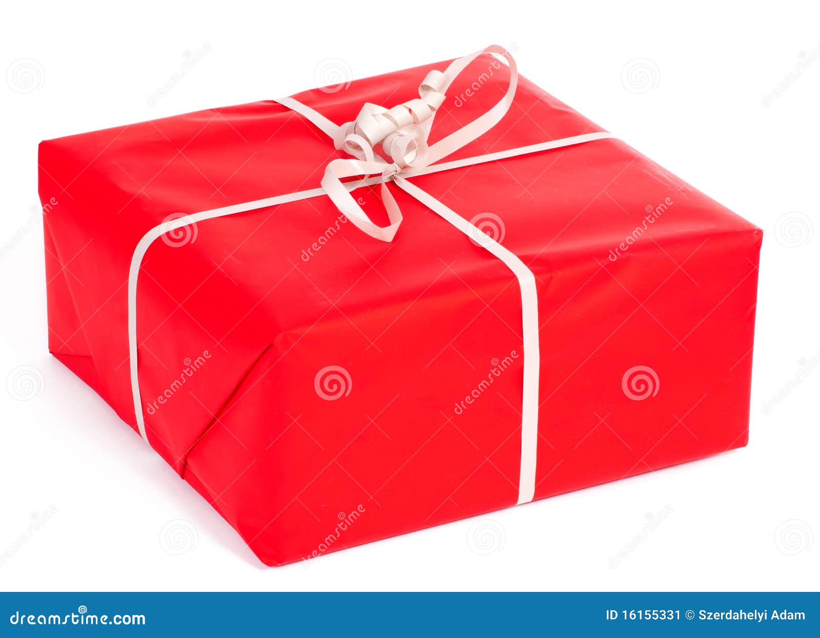 Red gift isolated on white stock image. Image of elegance - 16155331