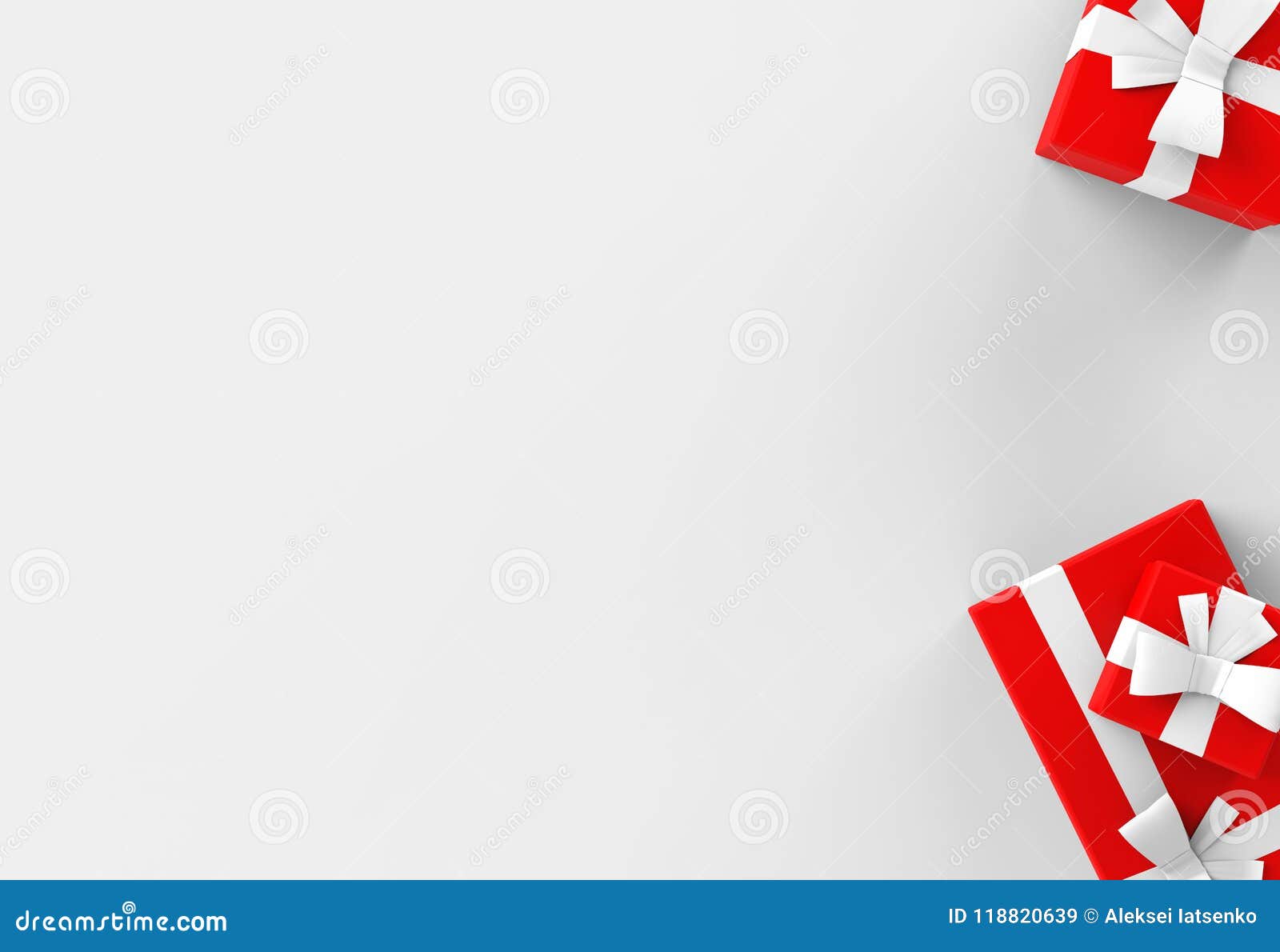 Red Gift Pack Boxes Set Top View Two Stock Illustration - Illustration ...