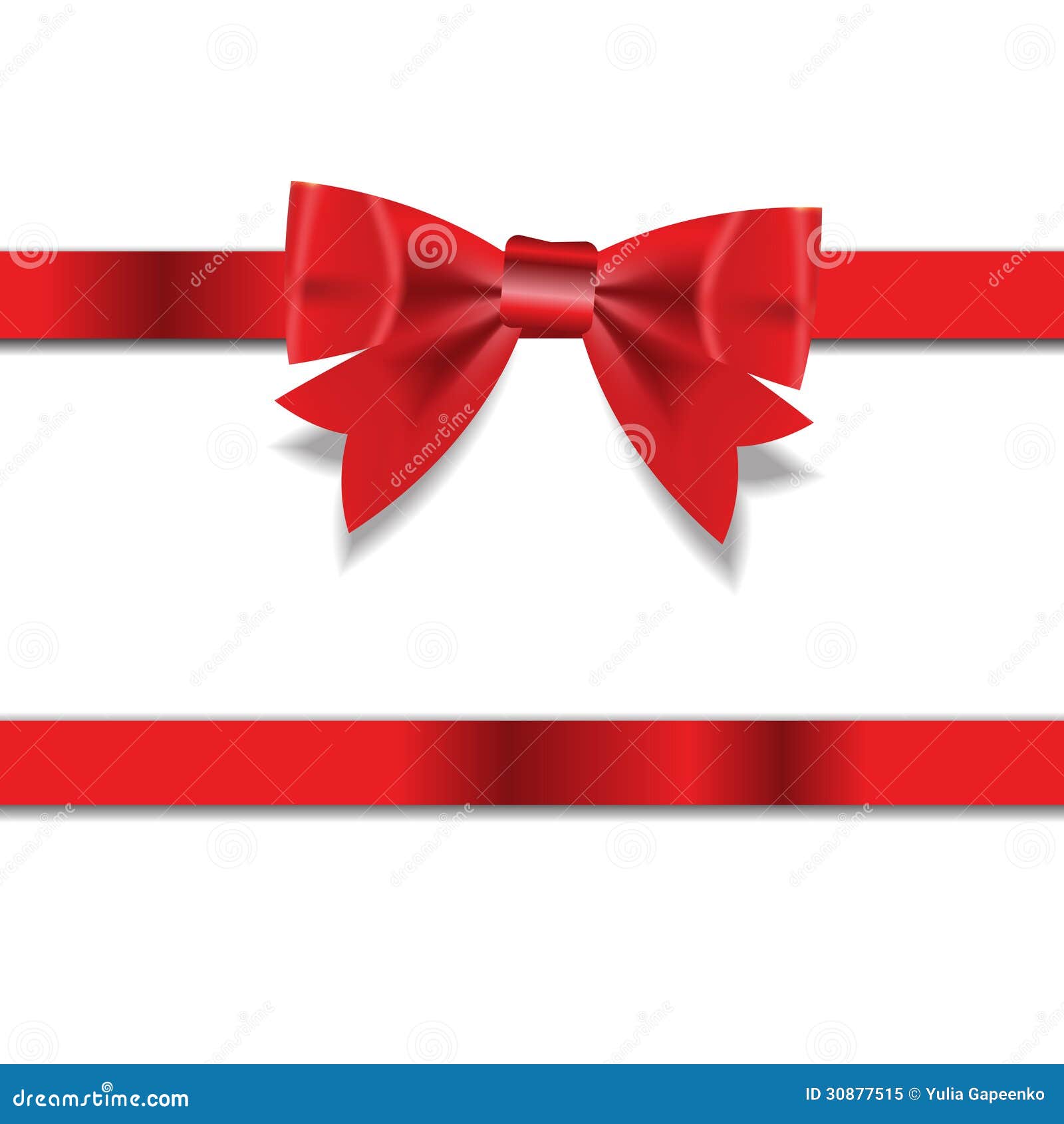 Red Gift Ribbon . Vector Illustration Stock Vector - Illustration of ...